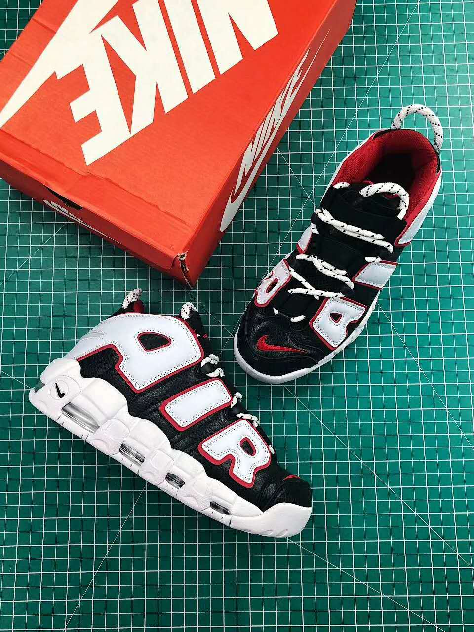 Uptempo Black Red Borders - Rainbow Sneakers