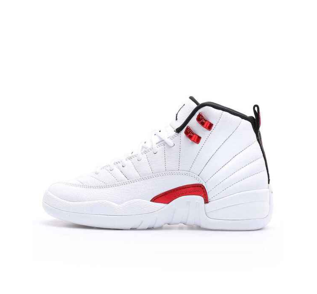 Air Jordan 12 Retro White/Red - Rainbow Sneakers